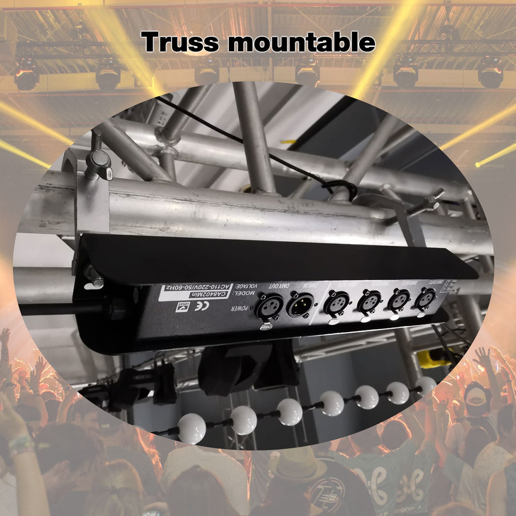 Pknight 4 Way Isolated DMX Splitter Bar ,Truss Mountable