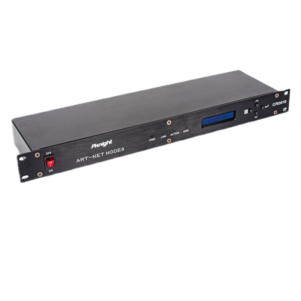 Pknight ArtNet DMX Interface, 8-Channel, 19" Rack, 1U Stage Lighting N