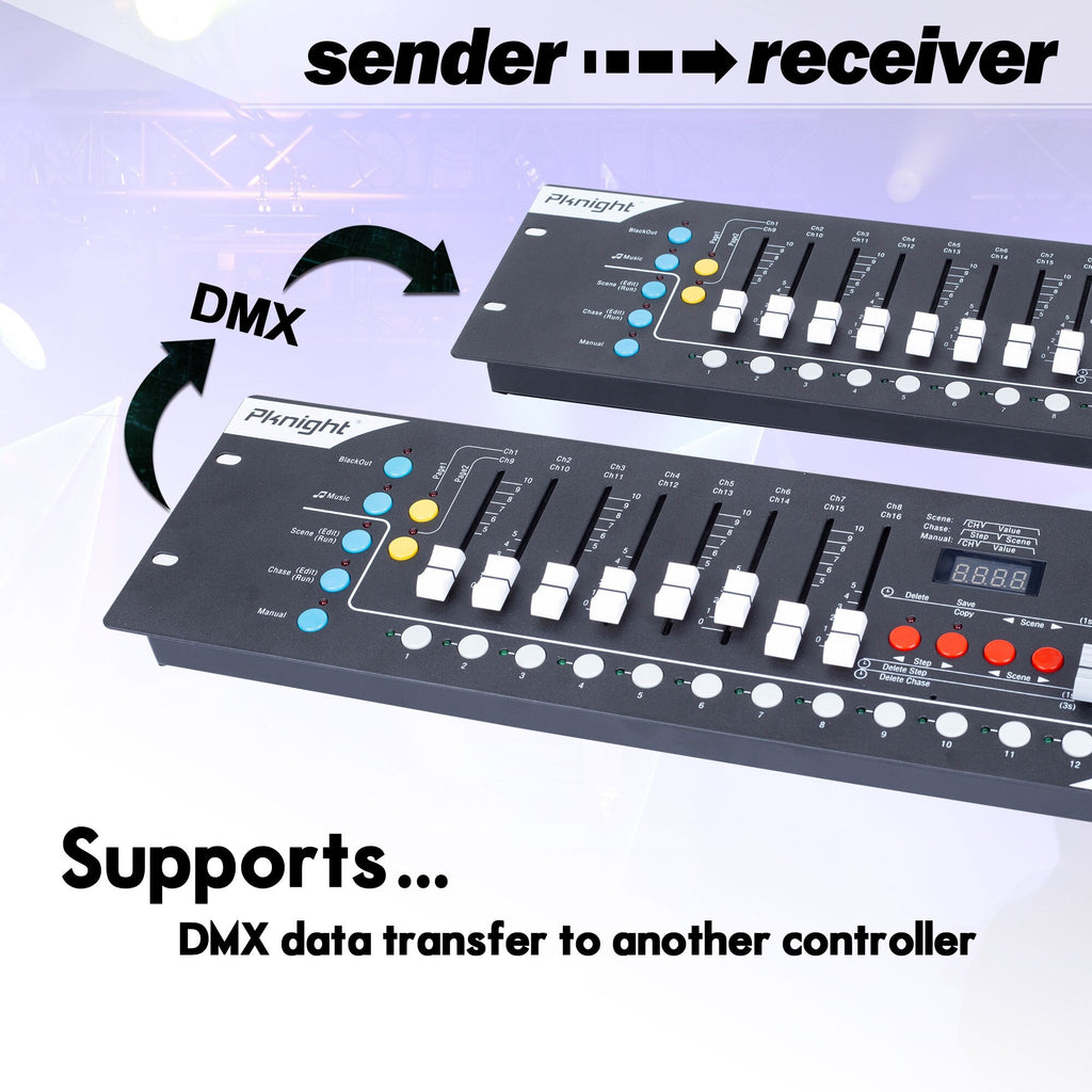 Pknight DMX Light Controller,192ch DMX Lighting Console,simple Lightin