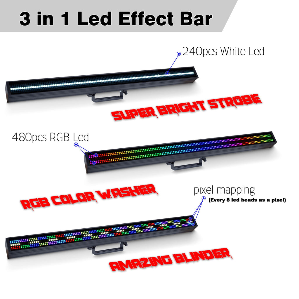 Pknight Stage Led DMX Light Bar Multifunctional Rgbw Pixel Led Wall Wa
